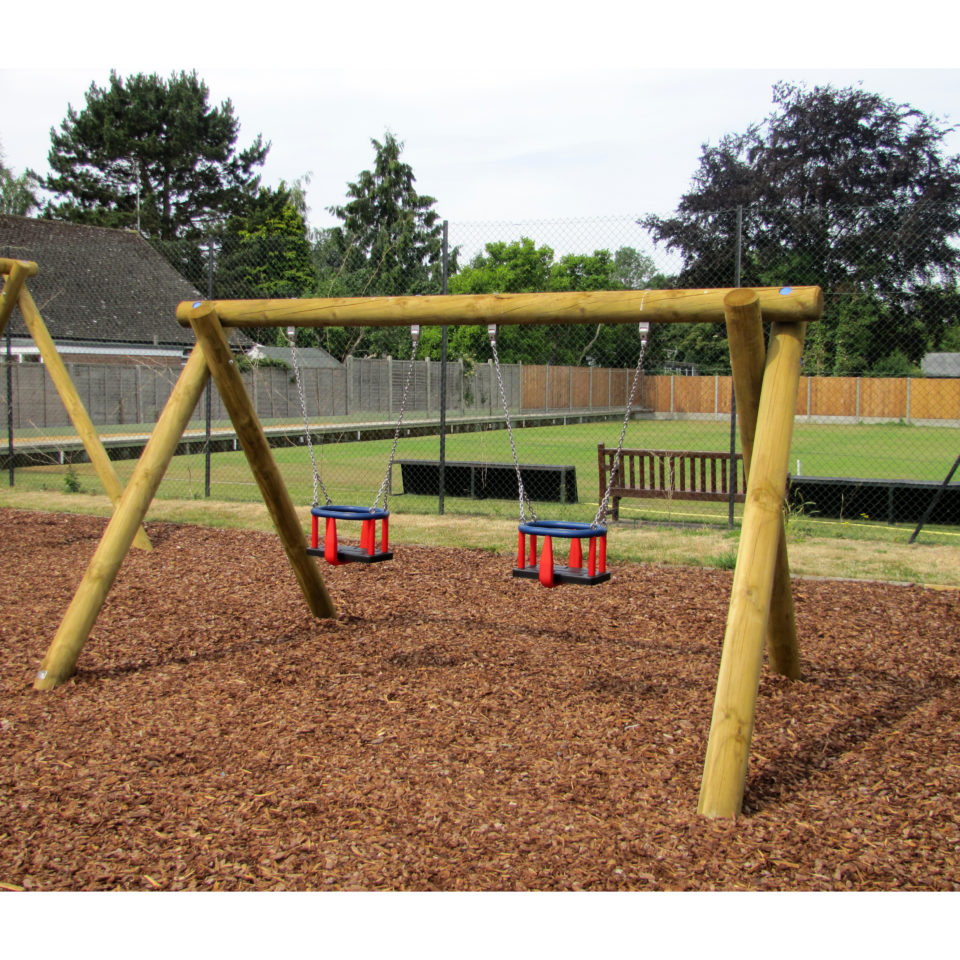 1.8m Log Swing with Cradle Seats - Playtime By Fawns