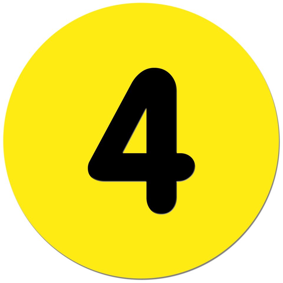 Sports Panel - Number 4 Circle - Playtime By Fawns