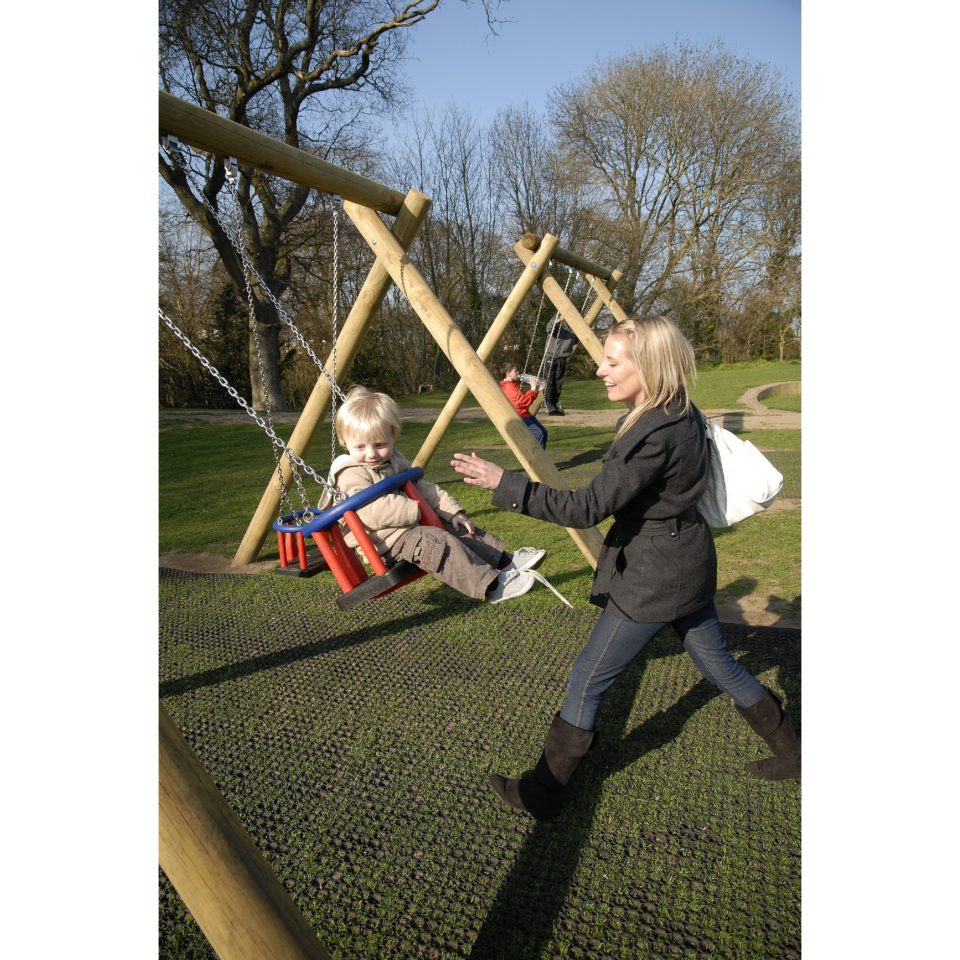 2.4m Log Swing with Cradle Seats - Playtime By Fawns