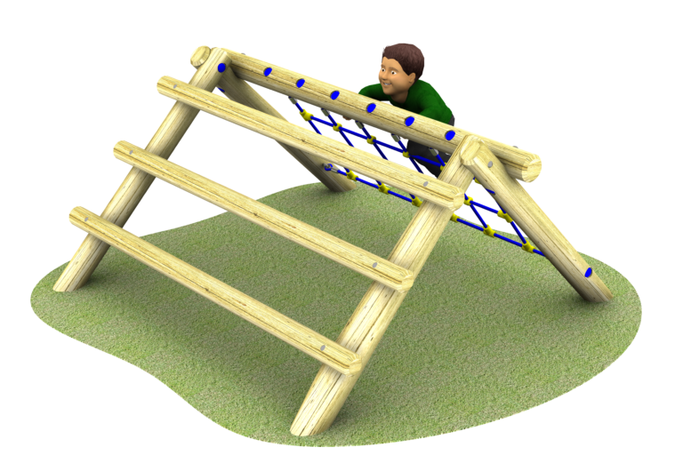 Scramble Net Log Climber (1m High) - Playtime By Fawns